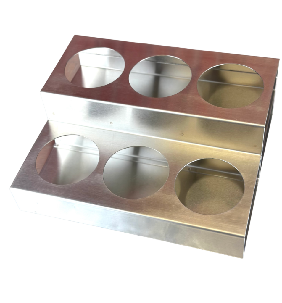 6 Bottle Rack, Brushed Stainless Steel, 2 Tiers – Rattleware